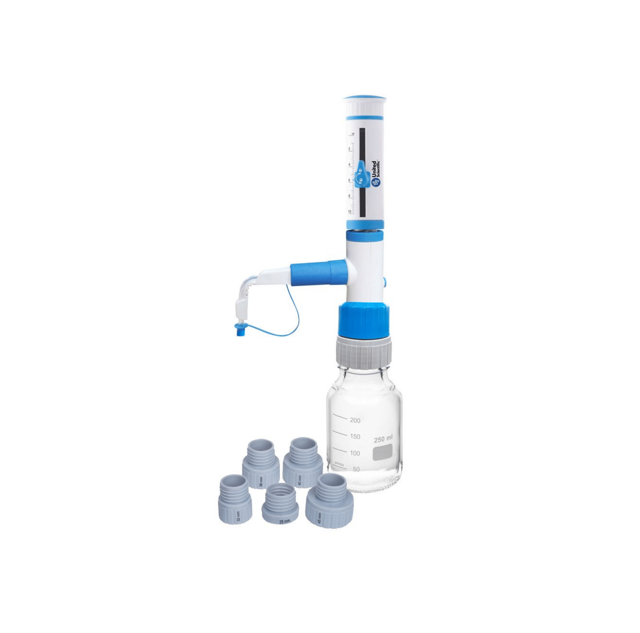 United Scientific® Bottle Top Dispenser, 1-10ML | PTFE & Glass – Go ...