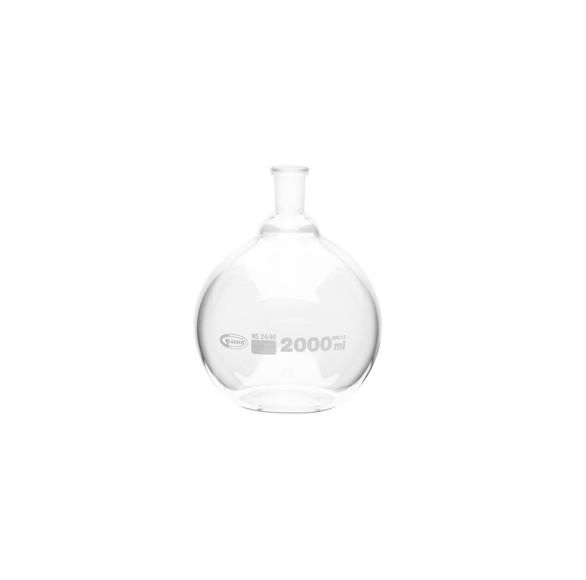 United Scientific® 2000mL Flat Bottom Boiling Flask with Ground Joints ...