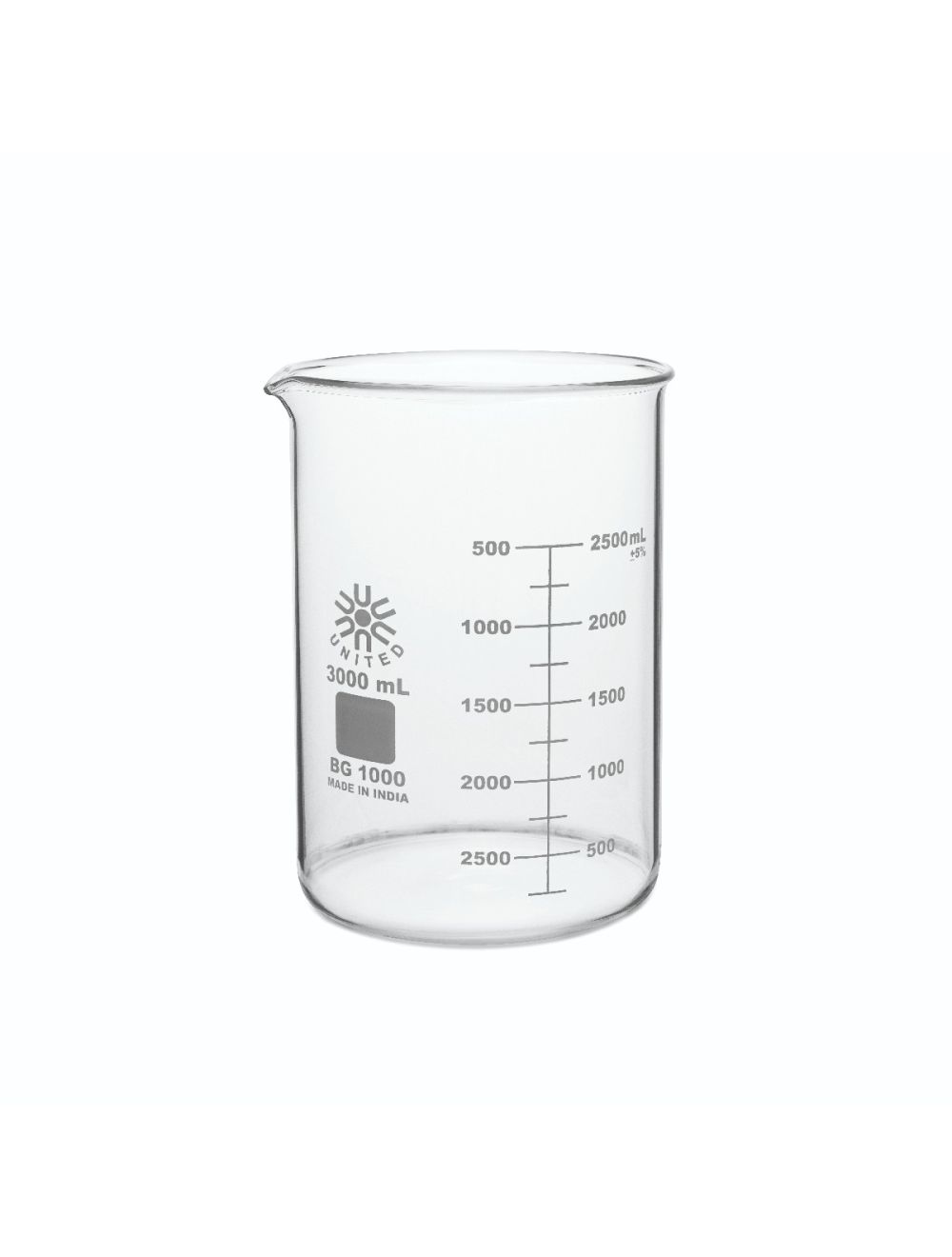 BEAKERS, LOW FORM, BOROSILICATE GLASS, 3000ML | Eco-Friendly Labware ...